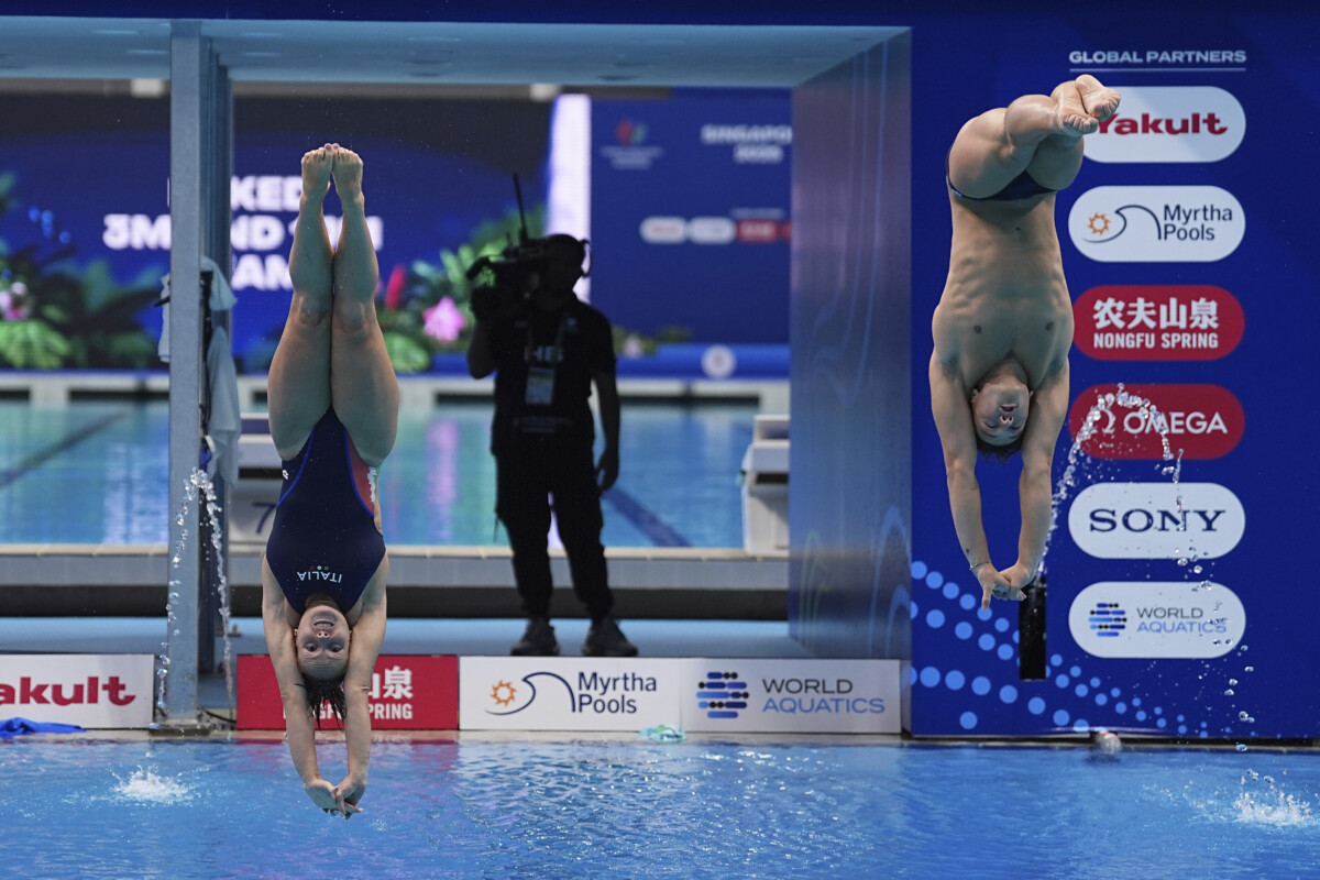 Diving: World Championships, Santoro and Pellacani Win Gold in 3m Mixed ...